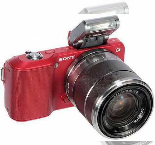 Sony Alpha NEX-3 со сменным объективом, 18-55 Red