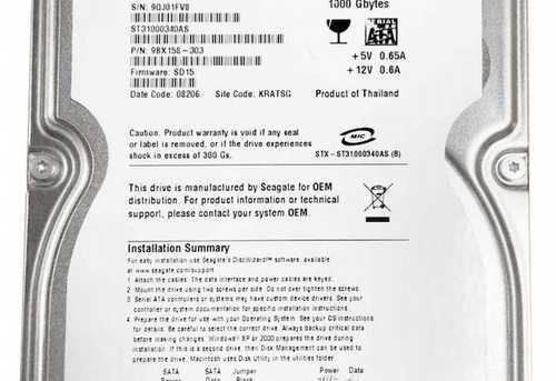 Жесткий диск Seagate 9BX158 1Tb sataii 3,5" HDD
