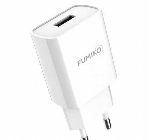 Зарядное устройство fumiko CH07 1USB 2.1А белое