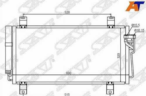 Радиатор кондиционера mazda 6, mazda 6/atenza GH#