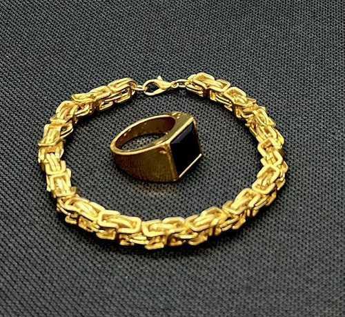 Набор украшений "Византия" браслет перстень золото