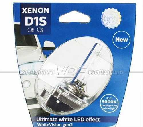 Ксеноновая лампа philips D1S WhiteVision gen2 5000