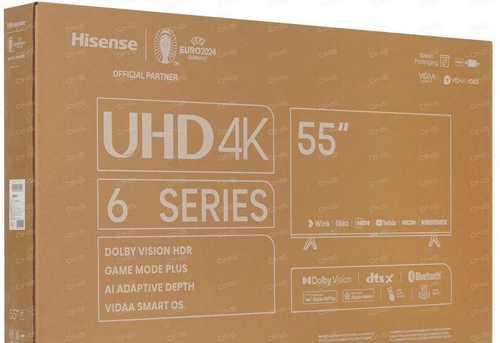55" (140 см) Телевизор LED Hisense 55A6K черный