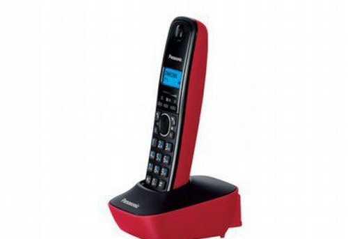 Радиотелефон panasonic KX-TG1611RUR черно-красный