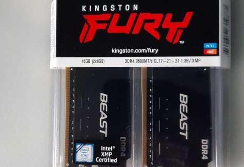 Новая ddr4 Kingston Fury 16(2*8)gb