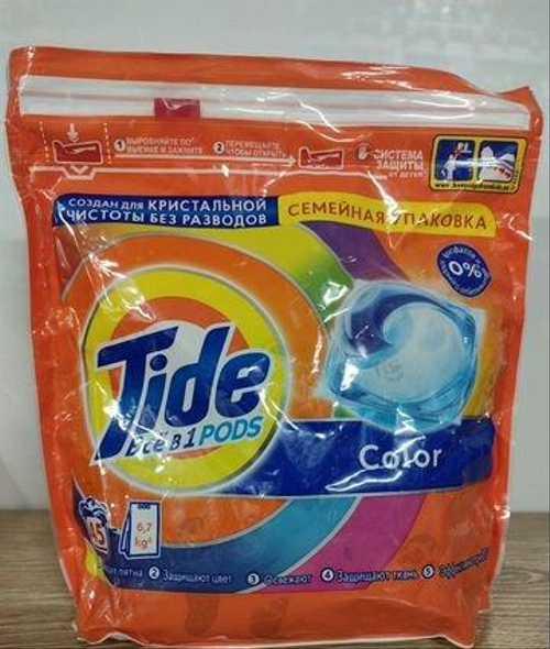 Tide капсулы Color, пакет, 45 шт