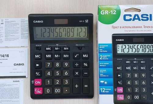 12-ти разрядный калькулятор Casio GR-12