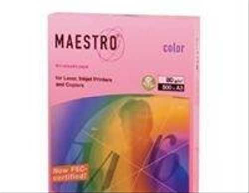 Бумага maestro color А3, 80 г/м, 500 л, неон розов