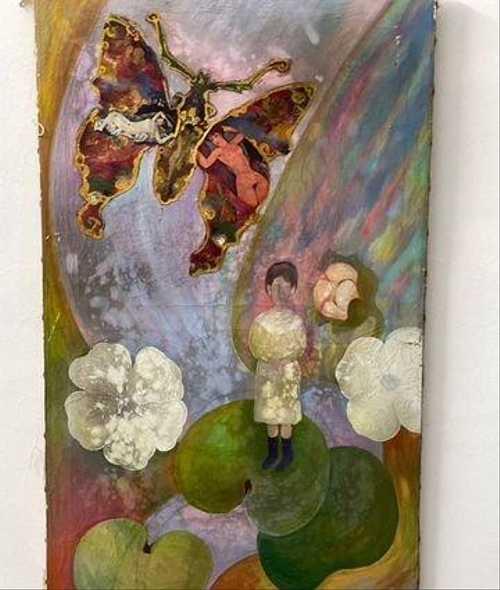 Картина "Бабочка и девочка" Федин И.Ю