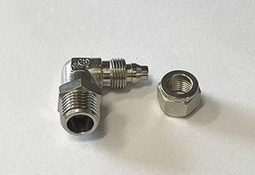 310727 Фитинг угловой 1/4", цанга - трубка тефлон
