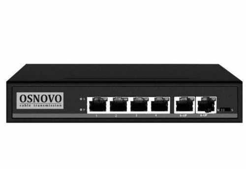 Коммутатор Osnovo SW-20600/A(80W) 6x100Mb 4PoE+ 80