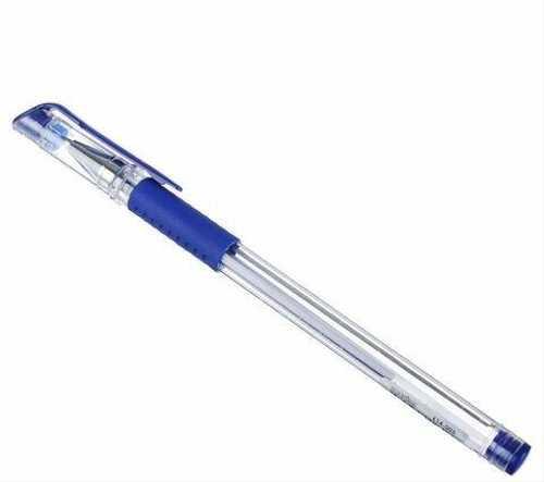614-003 ClipStudio Ручка гелевая синяя, с резиновы