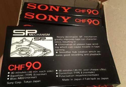 Аудиокассета Sony chf 90 min чистая новая 10шт