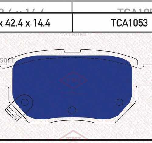 Tatsumi TCA1053 Колодки тормозные дисковые задние