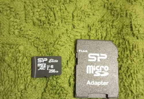 Карта памяти microsd Silicon Power Elite 256 Gb