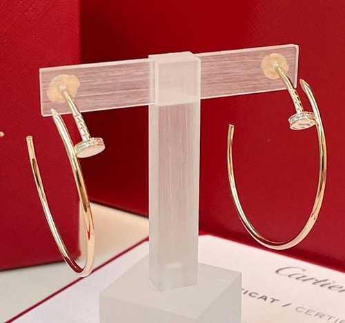 Cartier серьги из золота 750 пробы и бриллиантов