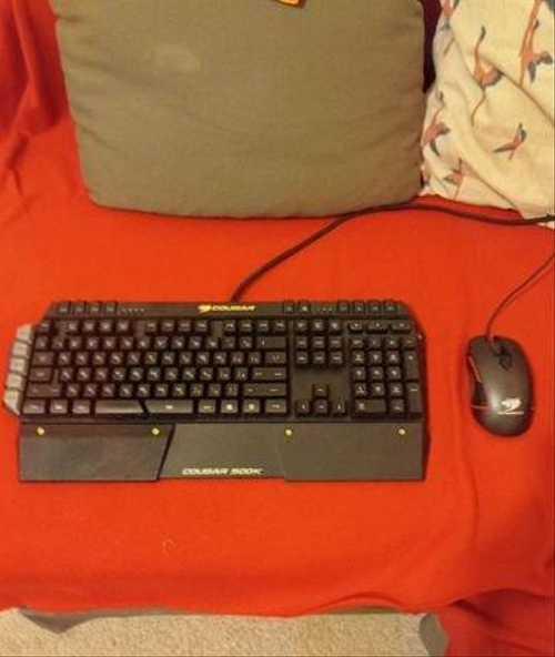 Игровая клавиатура и мышь cougar