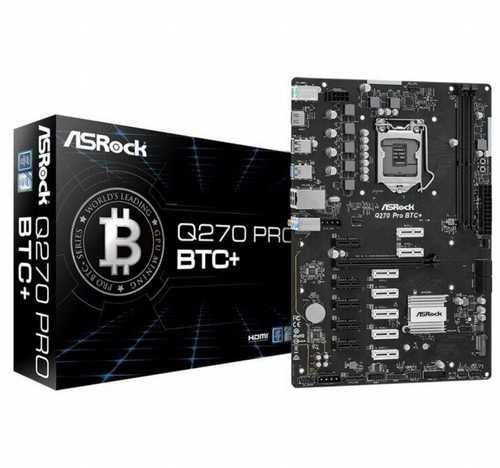 Материнская плата ASRock Q270 PRO BTC+ новая