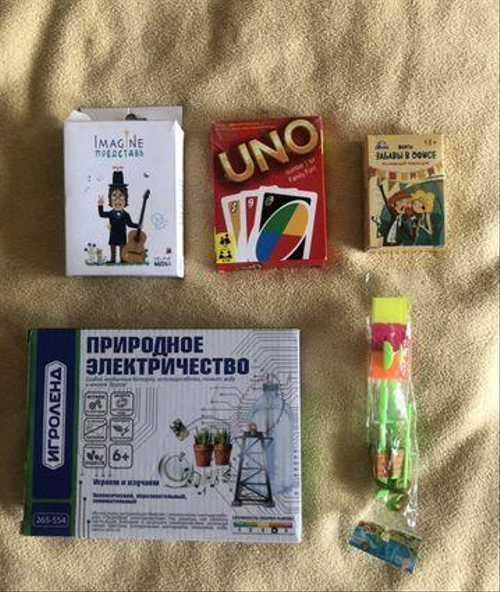 Настолные игры uno, imagine, забавы в офисе