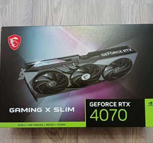 Видеокарта MSI RTX 4070 gaming x slim 12gb, новое