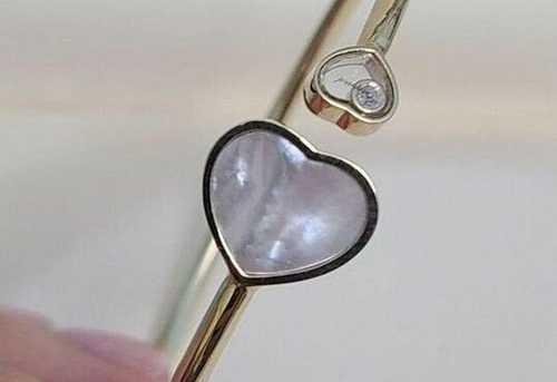 Золотой браслет chopard с плавающим бриллиантом