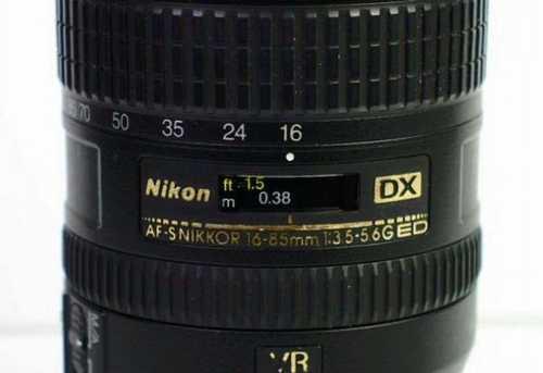 Объектив Nikon AF-S DX 16-85mm f/3.5-5.6G ED VR