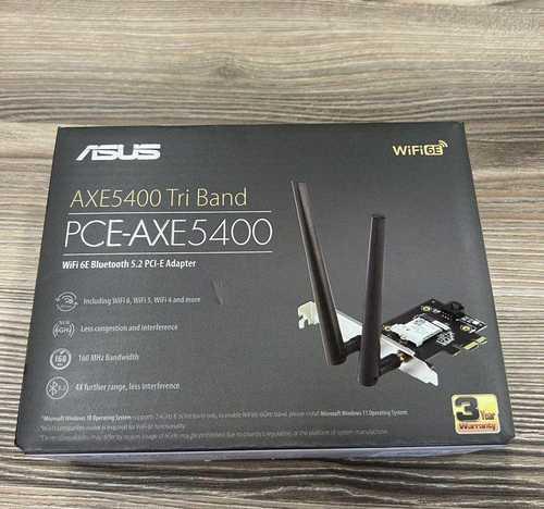 Wi-Fi 6 адаптер   Bluetooth asus PCE-AXE5400