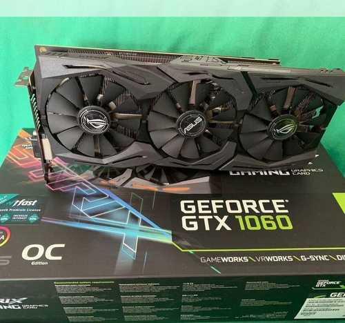 Видеокарта gtx 1060 6gb asus rog strix oc