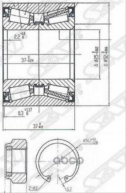 Подшипник задней ступицы nissan cube Z11/march
