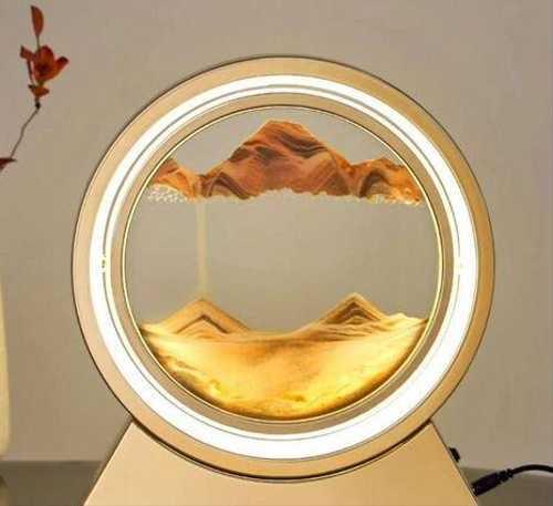 Светильник лампа ночник живая 3D картина Песок