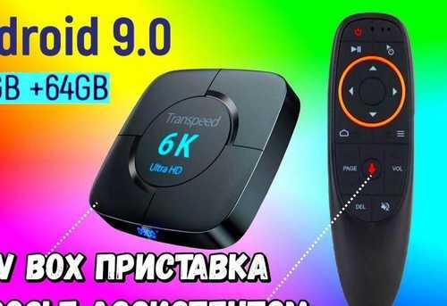 Андроид приставка Transpeed 6k ultra hd 4/64 гб