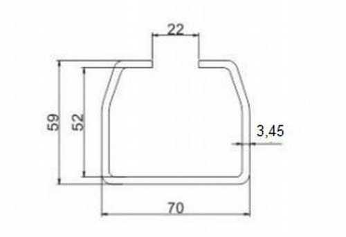 XLA Балка направляющая для откатных ворот (3.5mm)