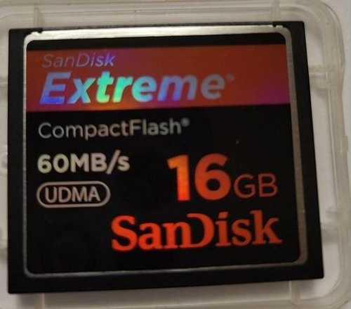Карта памяти Compact Flash SanDisk 16 Gb