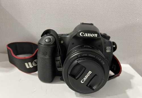 Фотоаппарат canon eos 60d body с объективом 50mm