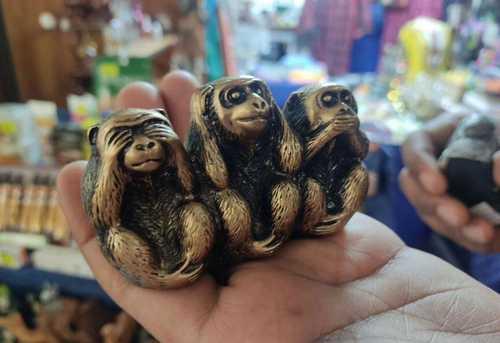 Статуэтка три обезьяны и три совы