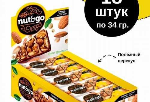 Батончик Nut&Go миндаль с карамелью 18шт