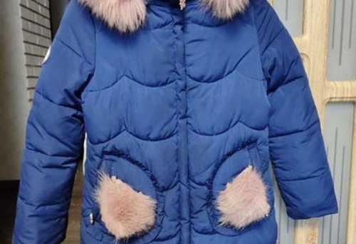 Зимняя куртка, пуховик для девочки 128 Kiko