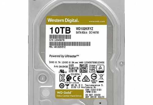 Диск HDD WD Gold SATA III (6Gb/s) 3.5" 10TB, WD102