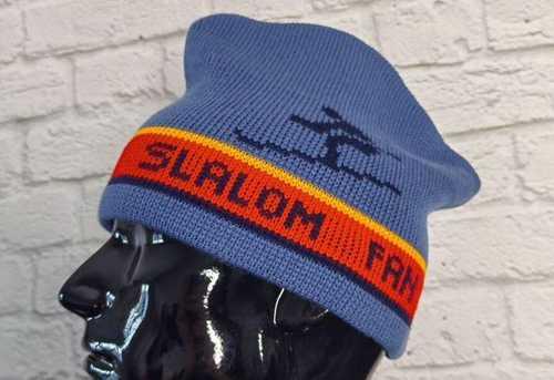 Финская шапка петушок "Slalom fan"голубая