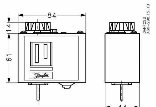 Danfoss 060L124966 - Реле температуры (термостат)