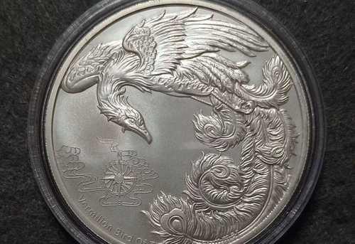 Монета Самоа 2023 Красная птица Серебро