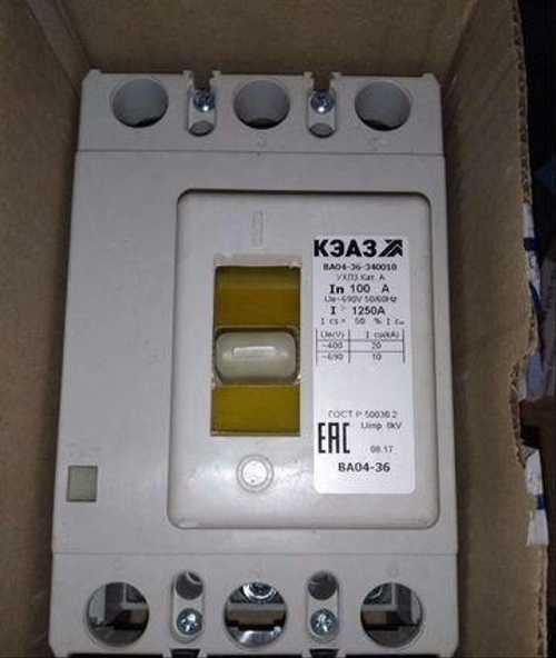 Выключатель автоматический ва04-36 100 А