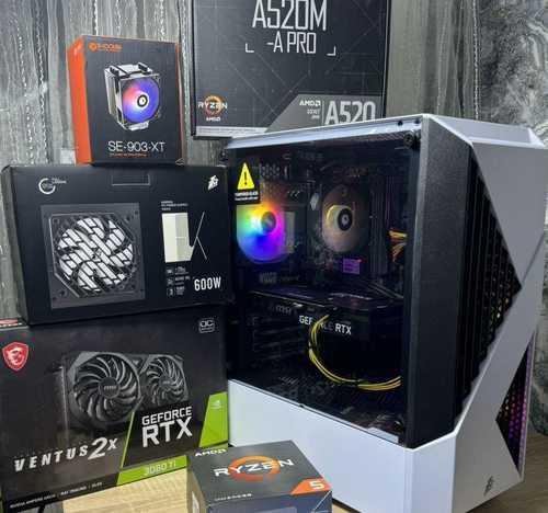 Игровой пк: Ryzen 5 5500 / RTX 3060 ti / 16 озу