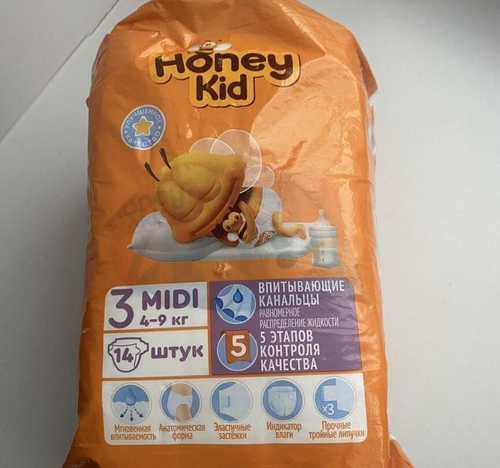 Подгузники honey kid 3