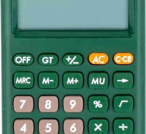 Калькулятор карманный Deli EM120green зеленый 12-р