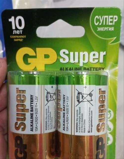 Алкалиновые батарейки GP Super