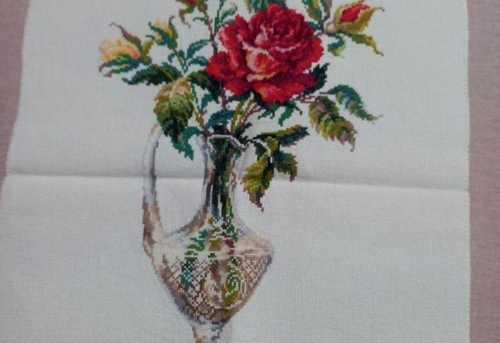 Вышивка крестом "Красная роза"