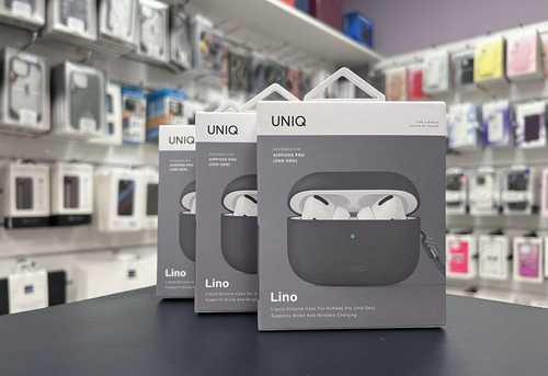 Чехол Uniq Lino для AirPods Pro 2 (Серый / Grey)