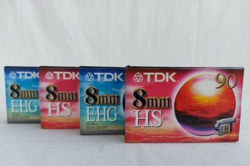 Видеокассета TDK 8mm E-HG 90 и HS 90 (новые)