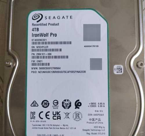 Жесткий диск Seagate IronWolf Pro 4 тб